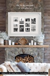 The Antiquitus - Ornate Swept White Picture Frame 35" X 25" (90 x 64 ...