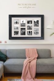 The Antiquitus - Ornate Swept Black Picture Frame 41" X 29" (105 x 74 ...