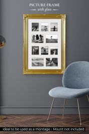 The Antiquitus - Ornate Swept Gold Picture Frame 41" X 29" (105 x 74 ...