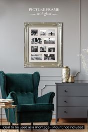 The Antiquitus - Ornate Swept Silver Picture Frame 29" X 25" (74.5 x 64 ...