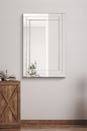 Luxford All Glass Bevelled Mirror 90 x 60 CM