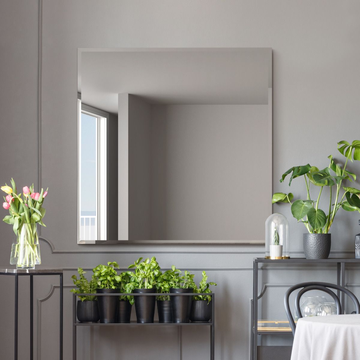Wall mirror square store